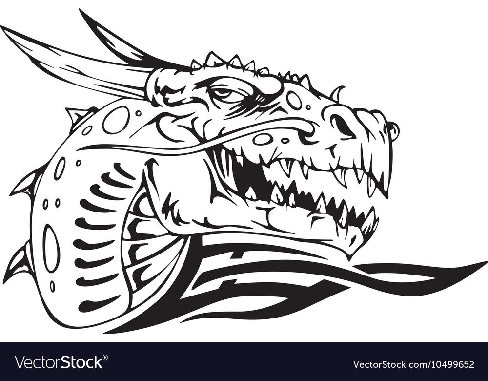 Dragon head Royalty Free Vector Image - VectorStock