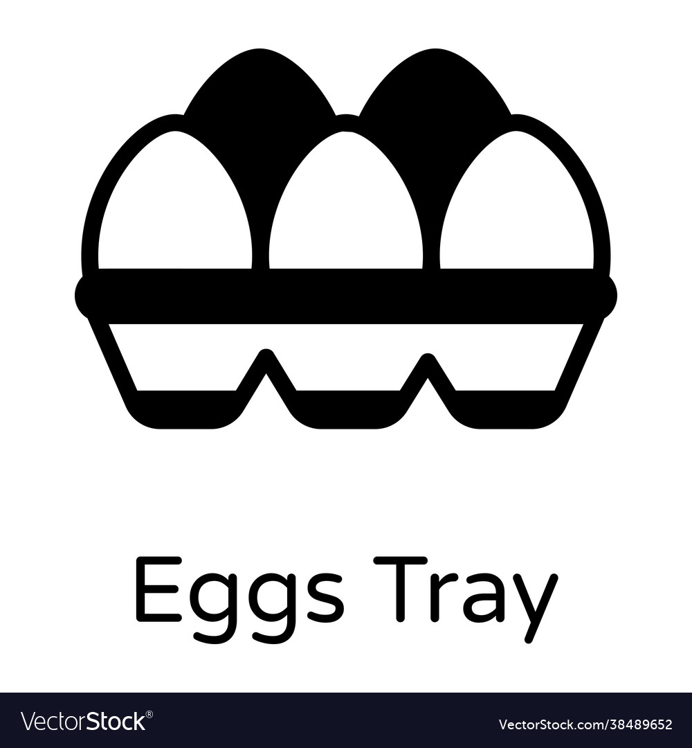 Eggs tray Royalty Free Vector Image - VectorStock