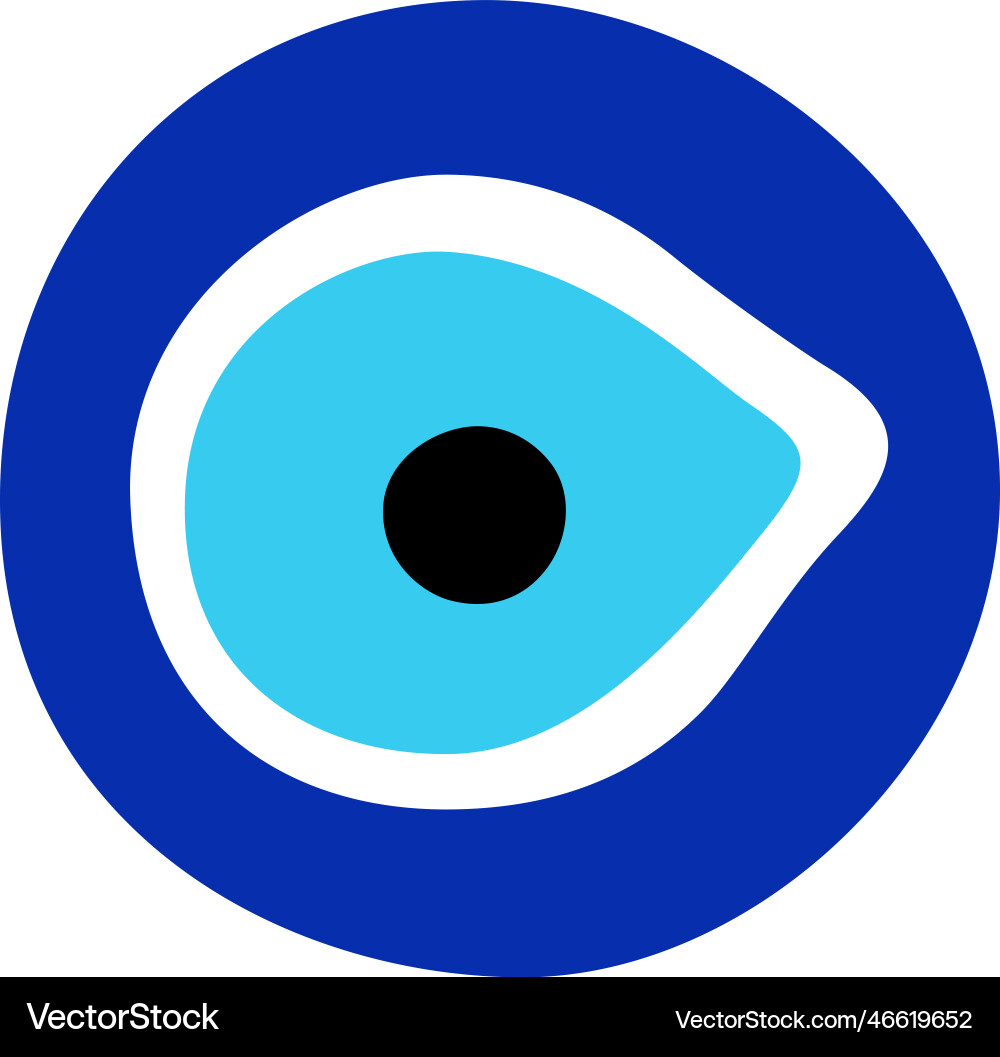 Evil eye talisman icon turkish or greek eye Vector Image