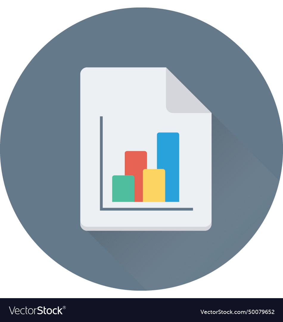Graph report icon Royalty Free Vector Image - VectorStock