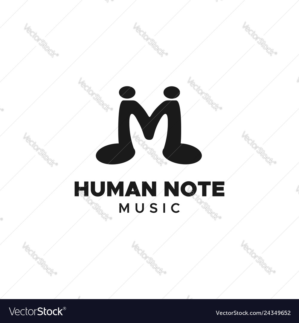 Human note logo Royalty Free Vector Image - VectorStock