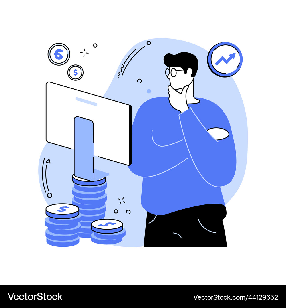Learn to invest isolated cartoon Royalty Free Vector Image