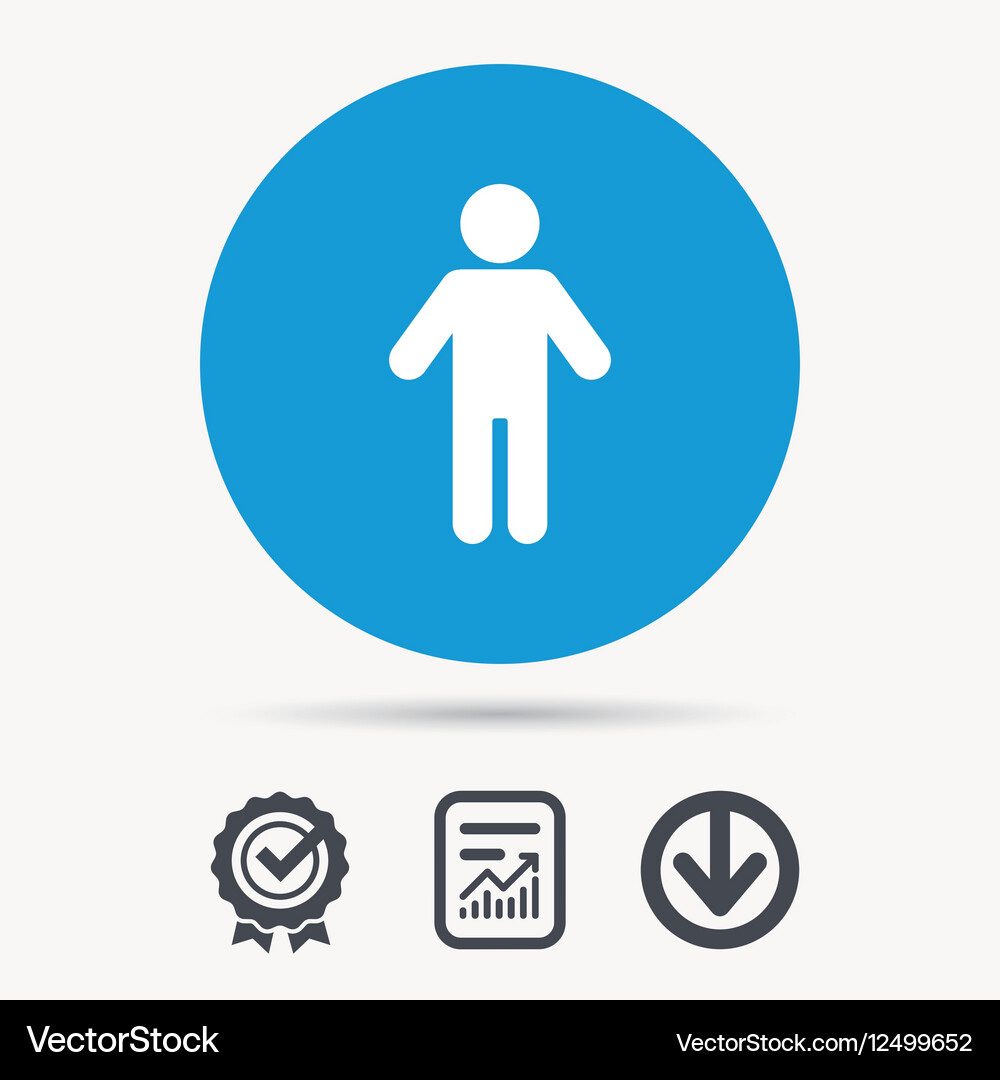 Man icon male human sign Royalty Free Vector Image