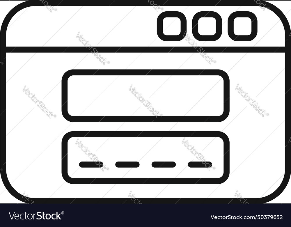 Password Access Icon Outline Secured Royalty Free Vector
