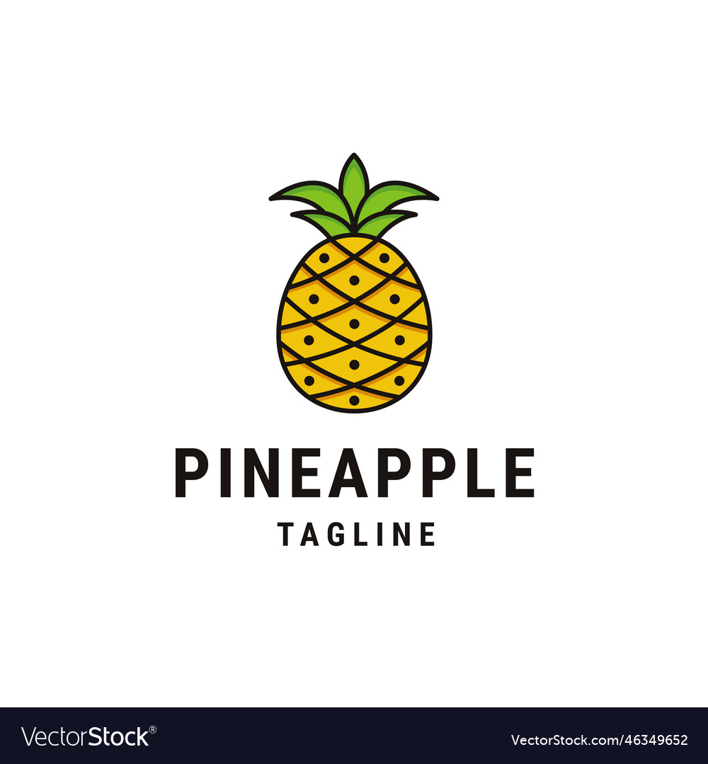 Pineapple logo Royalty Free Vector Image - VectorStock