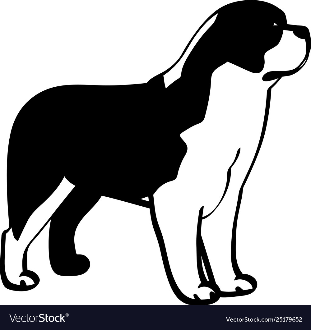 Saint bernard dog eps Royalty Free Vector Image