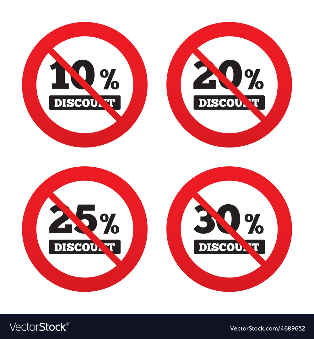 Sale discount icons special offer price signs Vector Image