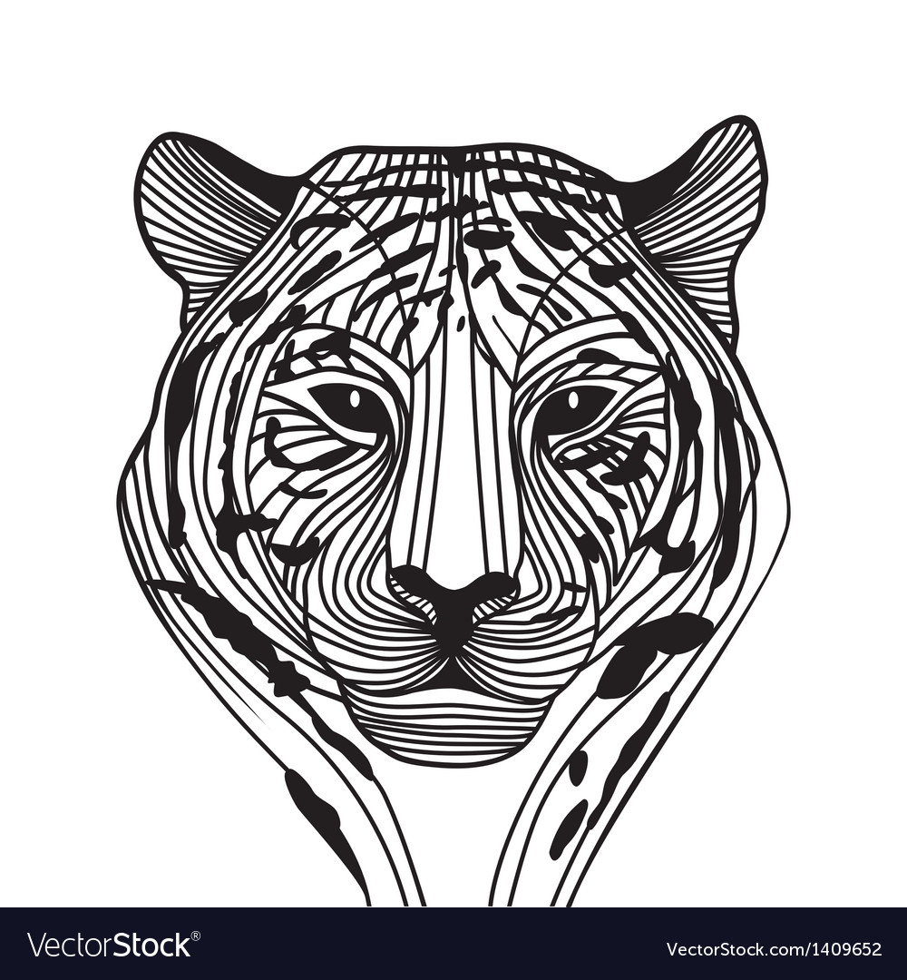 Tiger head Royalty Free Vector Image - VectorStock