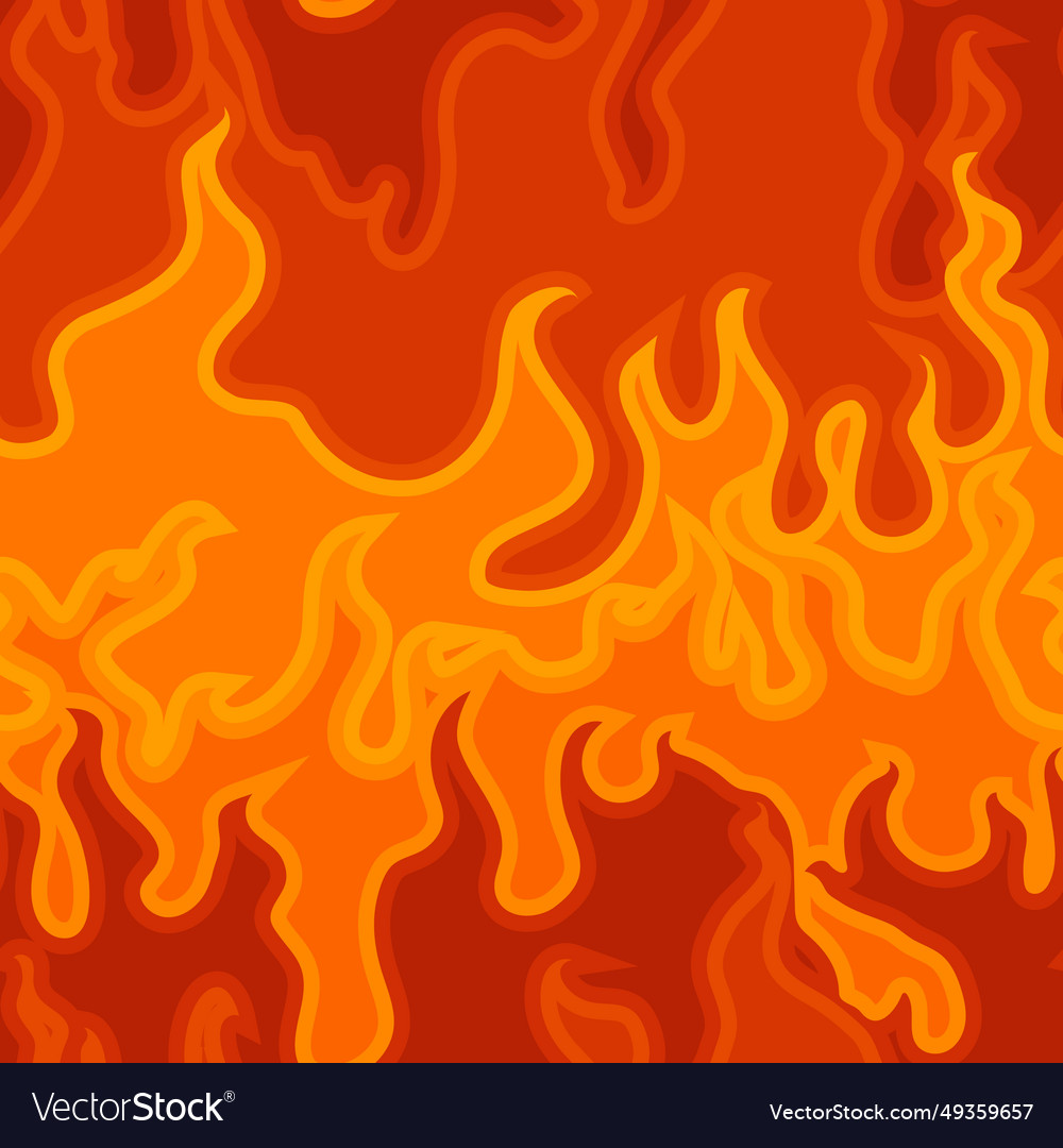 Abstract flame seamless pattern Royalty Free Vector Image