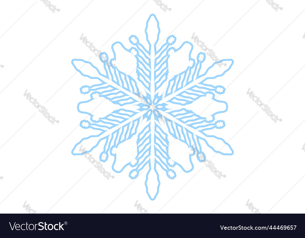 Blue snowflake Royalty Free Vector Image - VectorStock