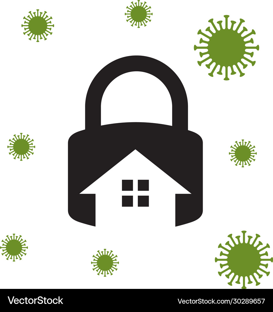 Coronavirus lockdown symbol coronavirus pandemic Vector Image