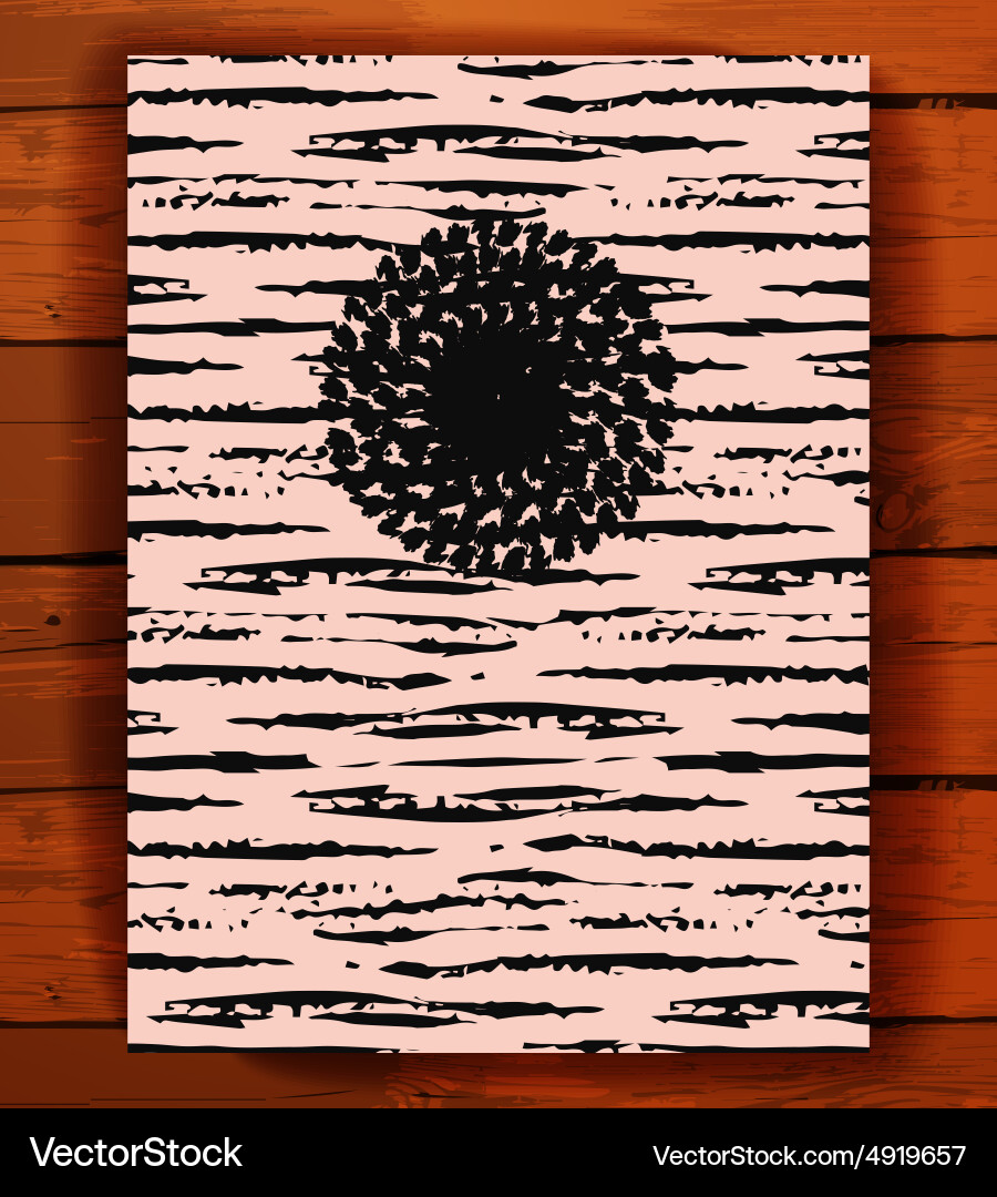 Grunge vintage card with black hand drawn textures