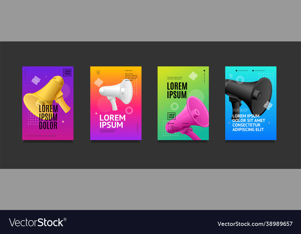 Poster banner card with realistic detailed 3d Vector Image