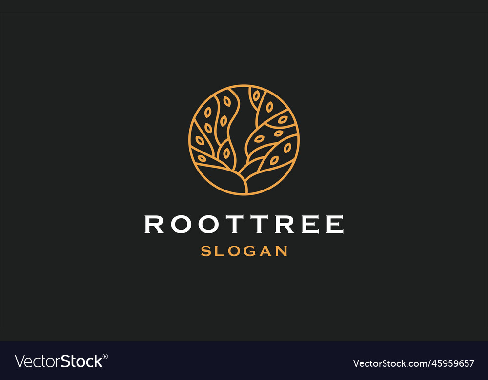 Root tree Royalty Free Vector Image - VectorStock