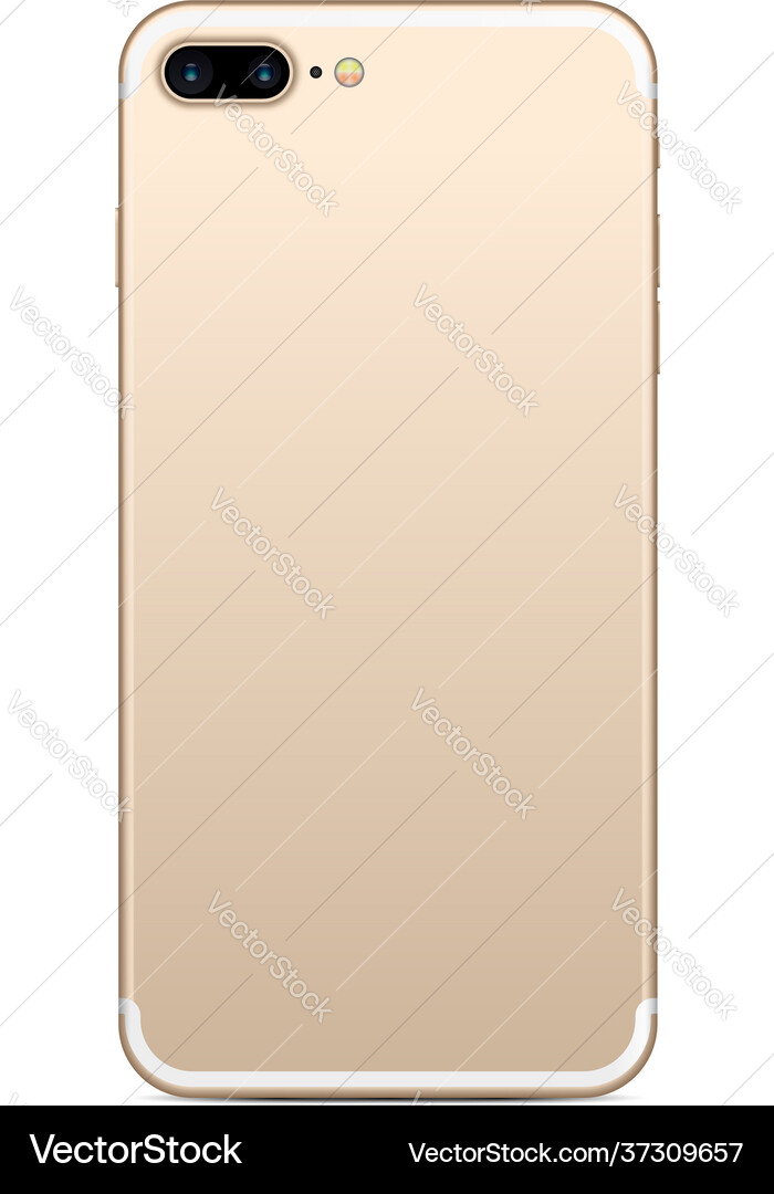 Smartphone back with golden design and dual camera