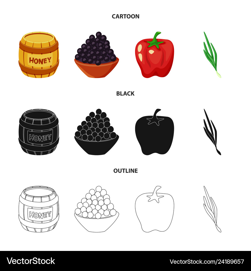 Taste and product sign set Royalty Free Vector Image