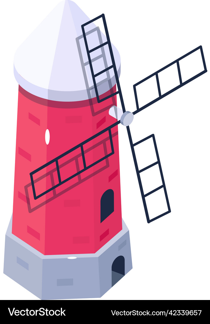 Windmill Royalty Free Vector Image - VectorStock