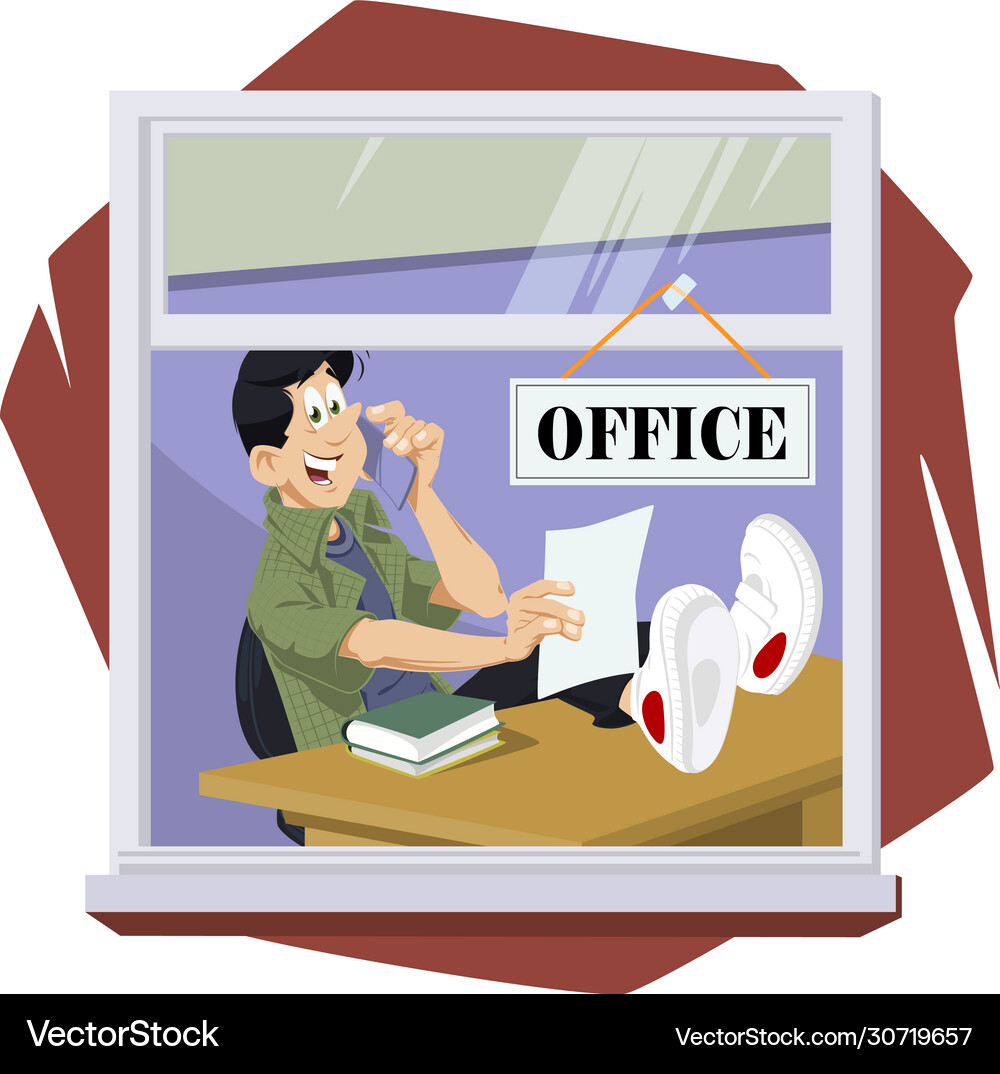 Work away from office job at home Royalty Free Vector Image