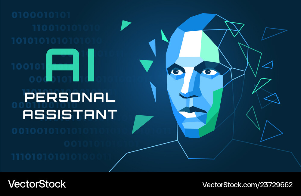 An of an ai personal assistant Royalty Free Vector Image