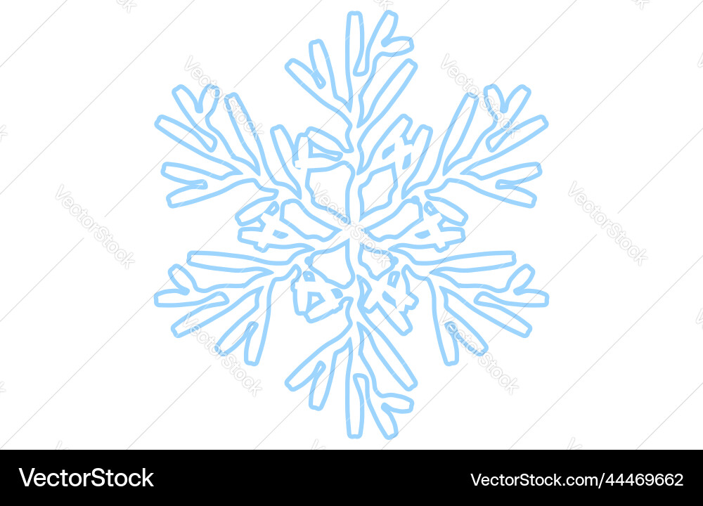 Blue snowflake Royalty Free Vector Image - VectorStock