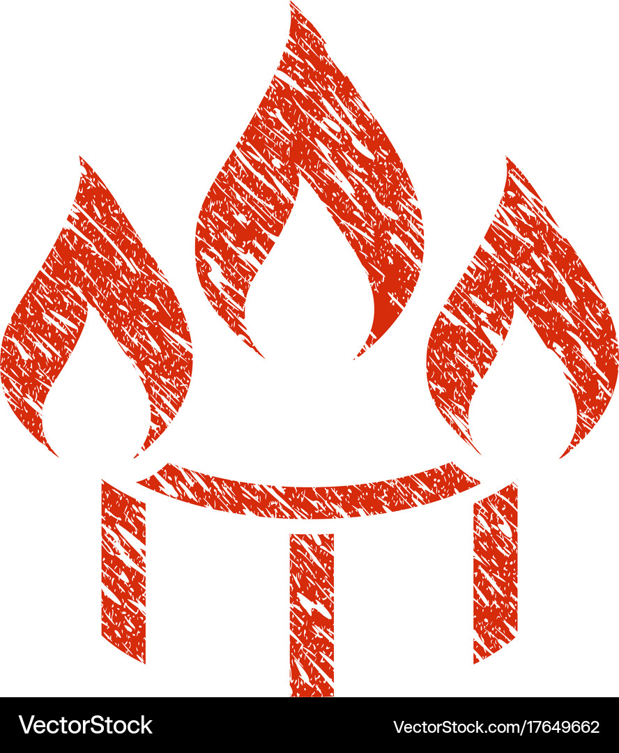 Burner nozzle fire icon grunge watermark Vector Image