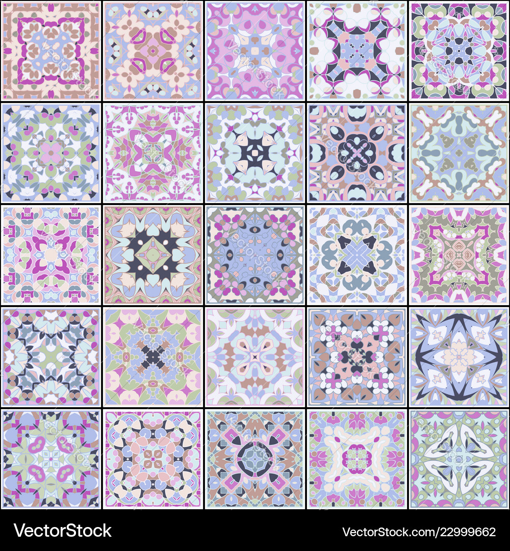 Collection of ceramic tiles Royalty Free Vector Image