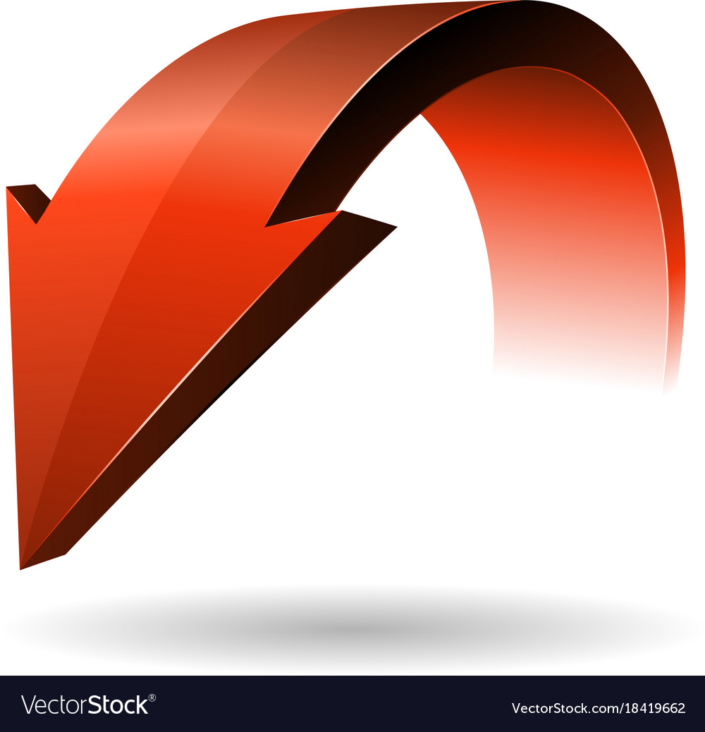 Designed red arrow Royalty Free Vector Image - VectorStock
