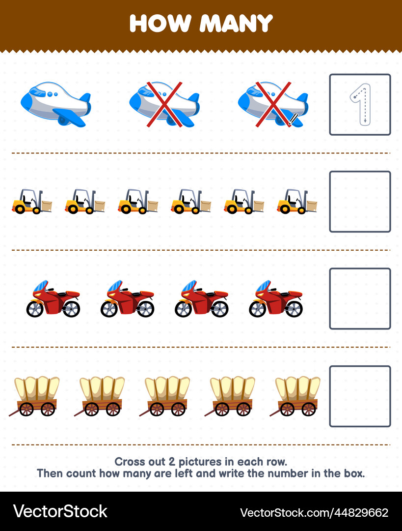 Education game for children count how many cute Vector Image