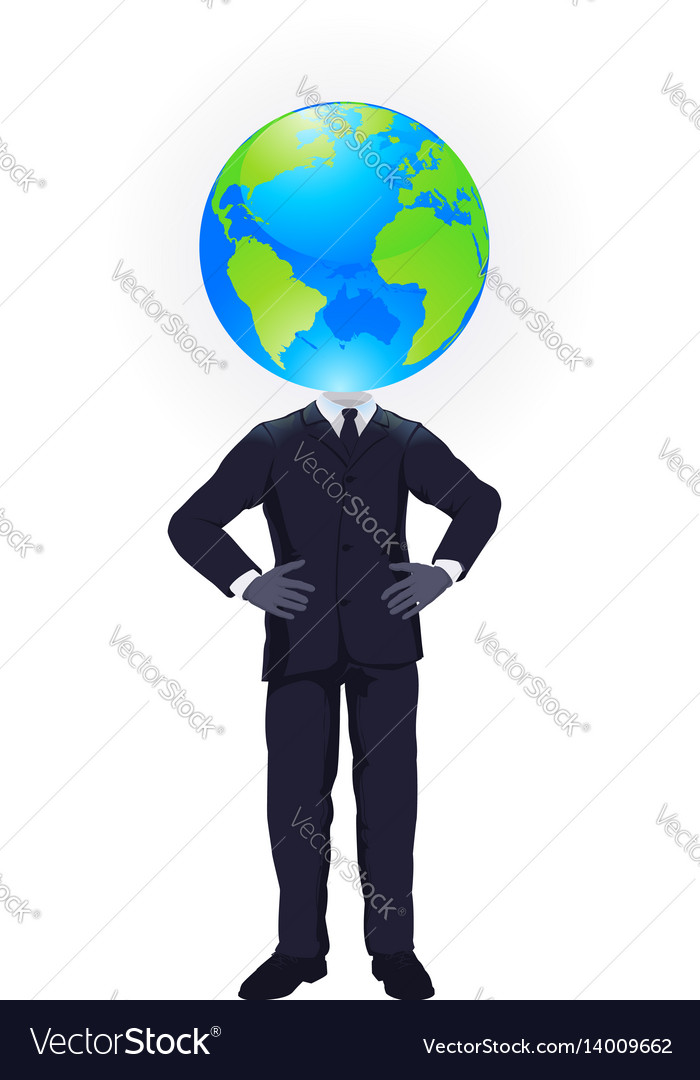 Global thinking Royalty Free Vector Image - VectorStock