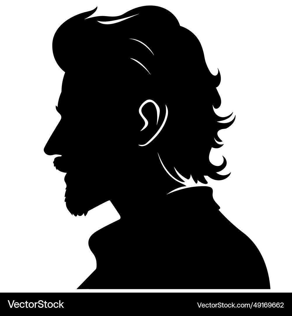Man head black icon on white background man head Vector Image