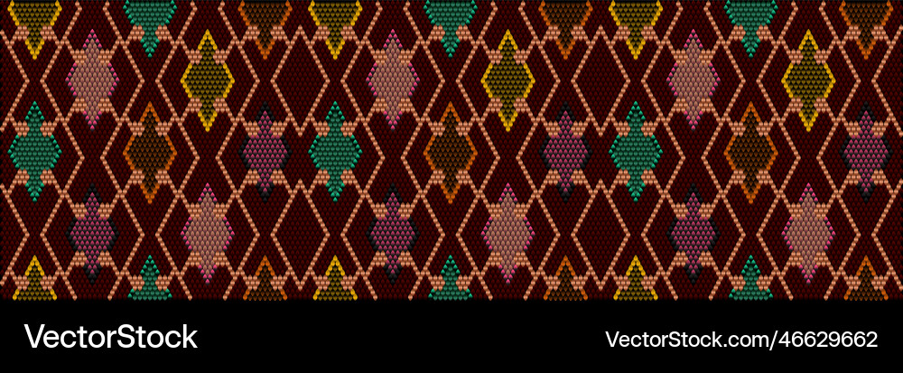 Pattern ornament tracery mosaic ethnic folk Vector Image