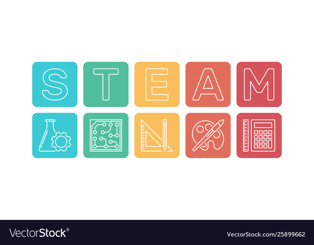 Science Technology Engineering Arts And Math Vector Image