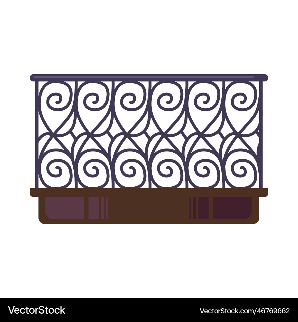 Vintage ornamental balcony railing Royalty Free Vector Image
