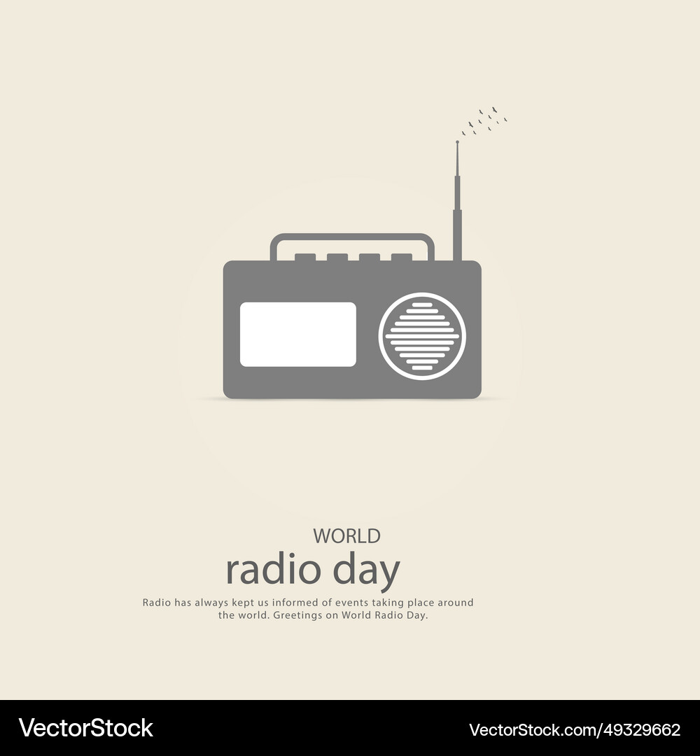 World radio day creative design Royalty Free Vector Image