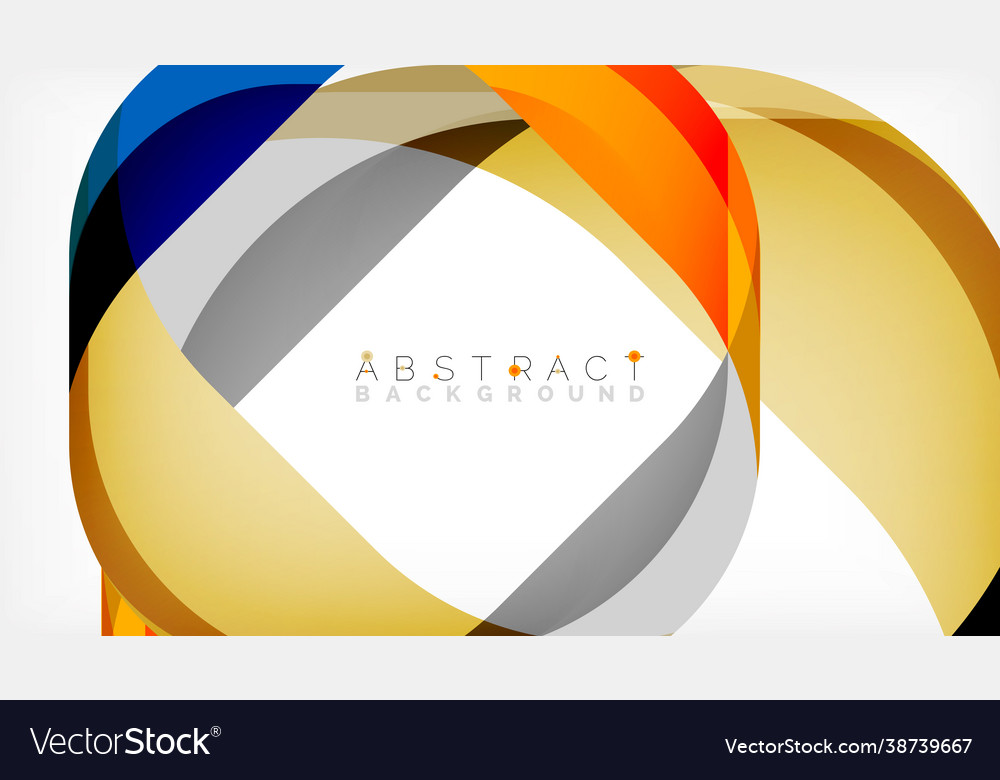 Abstract square shape with overlapping waves Vector Image