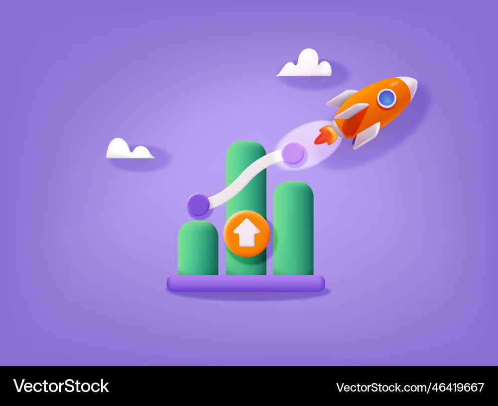 Business graphs icon dynamics of course online Vector Image