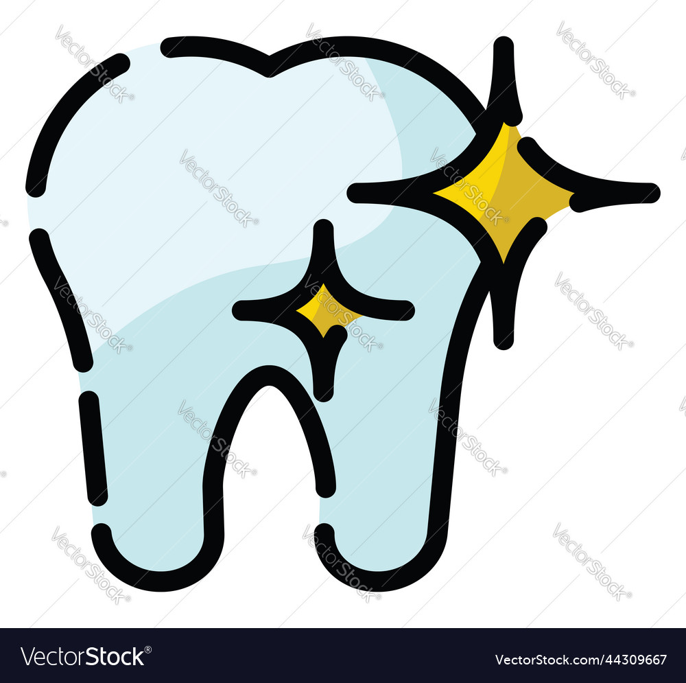 Healthy tooth on a white background Royalty Free Vector