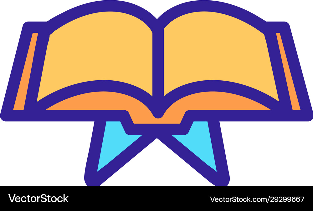 Koran icon isolated contour symbol Royalty Free Vector Image