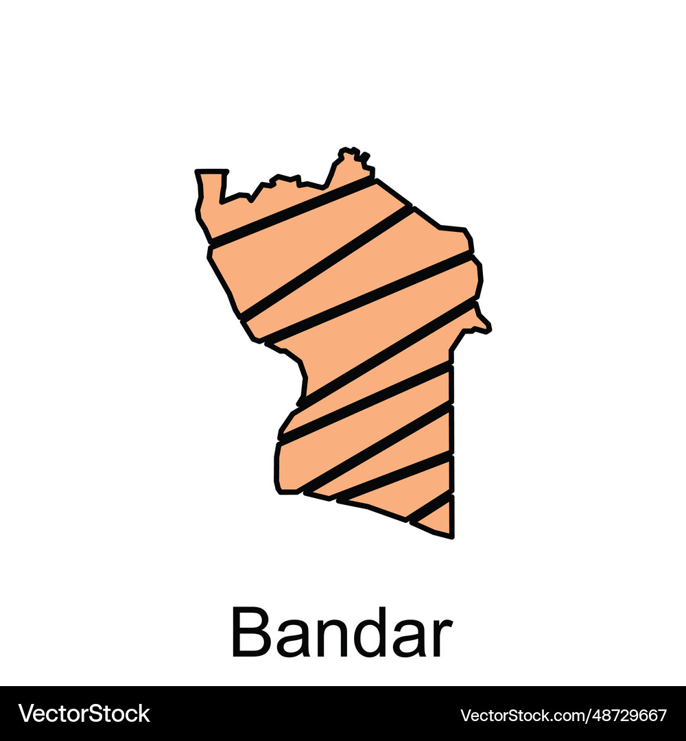 Map of bandar city design template suitable Vector Image