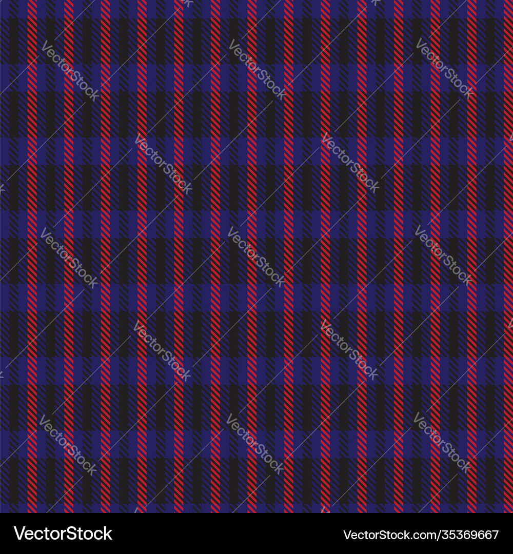 Red navy asymmetric plaid textured seamless Vector Image