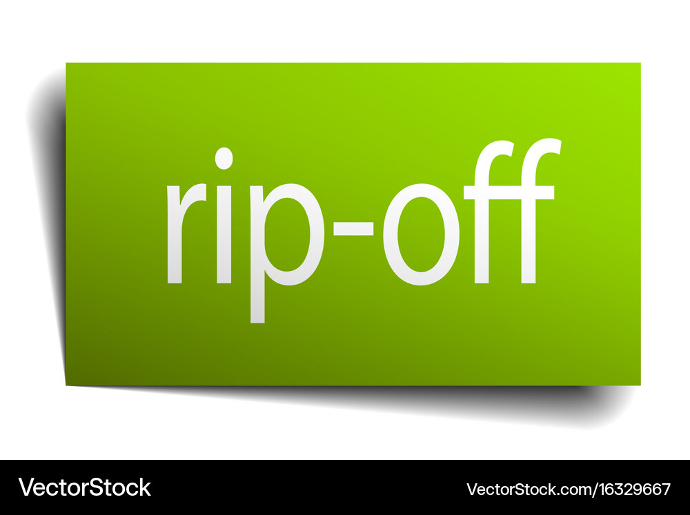 Rip-off square paper sign isolated on white Vector Image