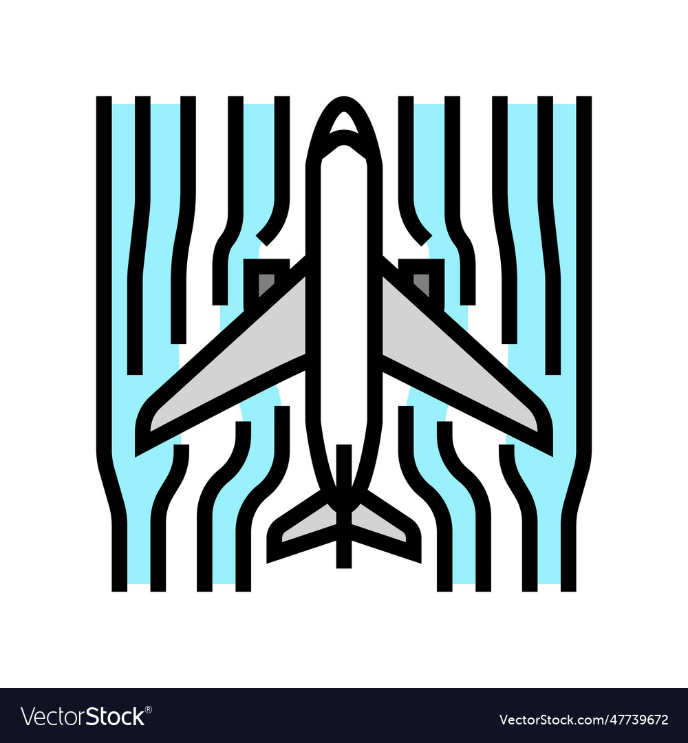 Aerodynamics aeronautical engineer color icon Vector Image Aerodynamics aeronautical engineer color icon Vector Image