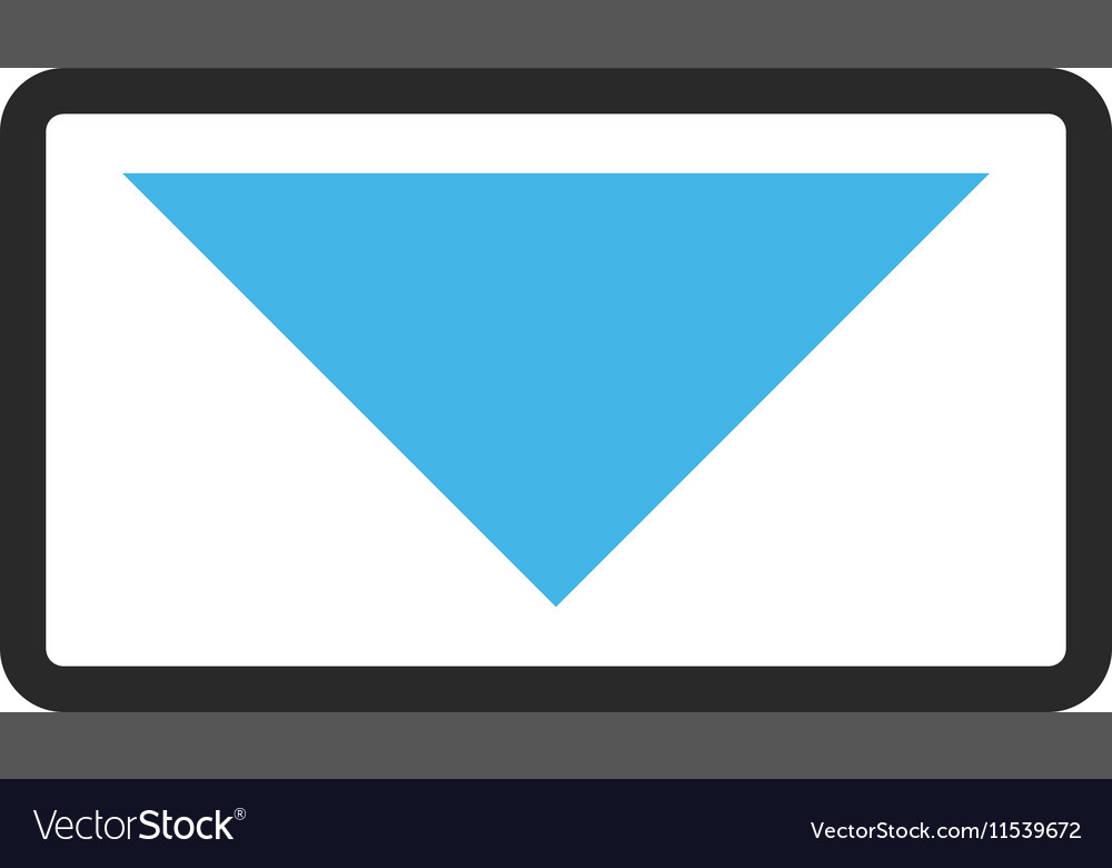 Arrowhead down framed icon Royalty Free Vector Image