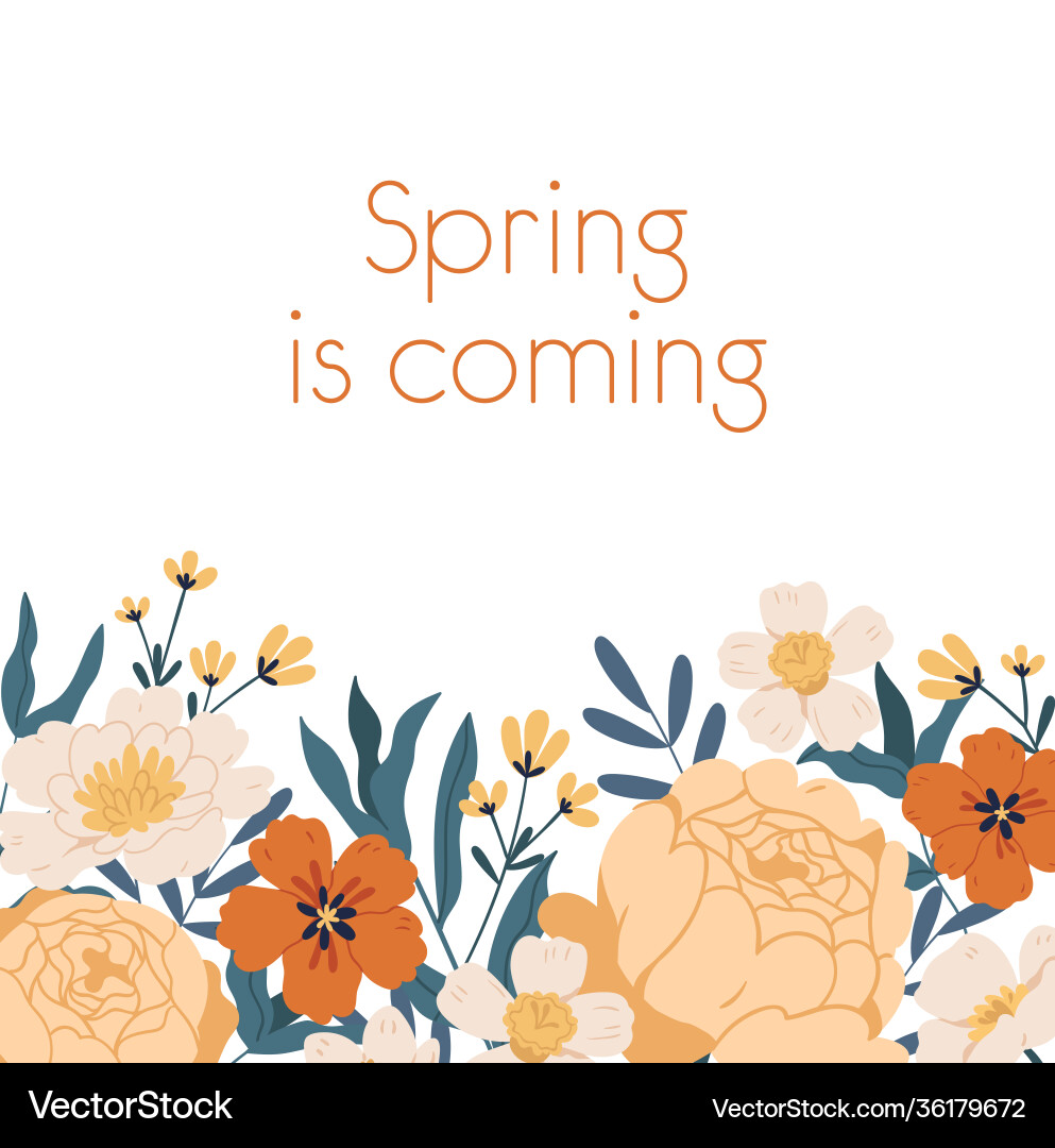 Floral backdrop with place for text and decorated Vector Image