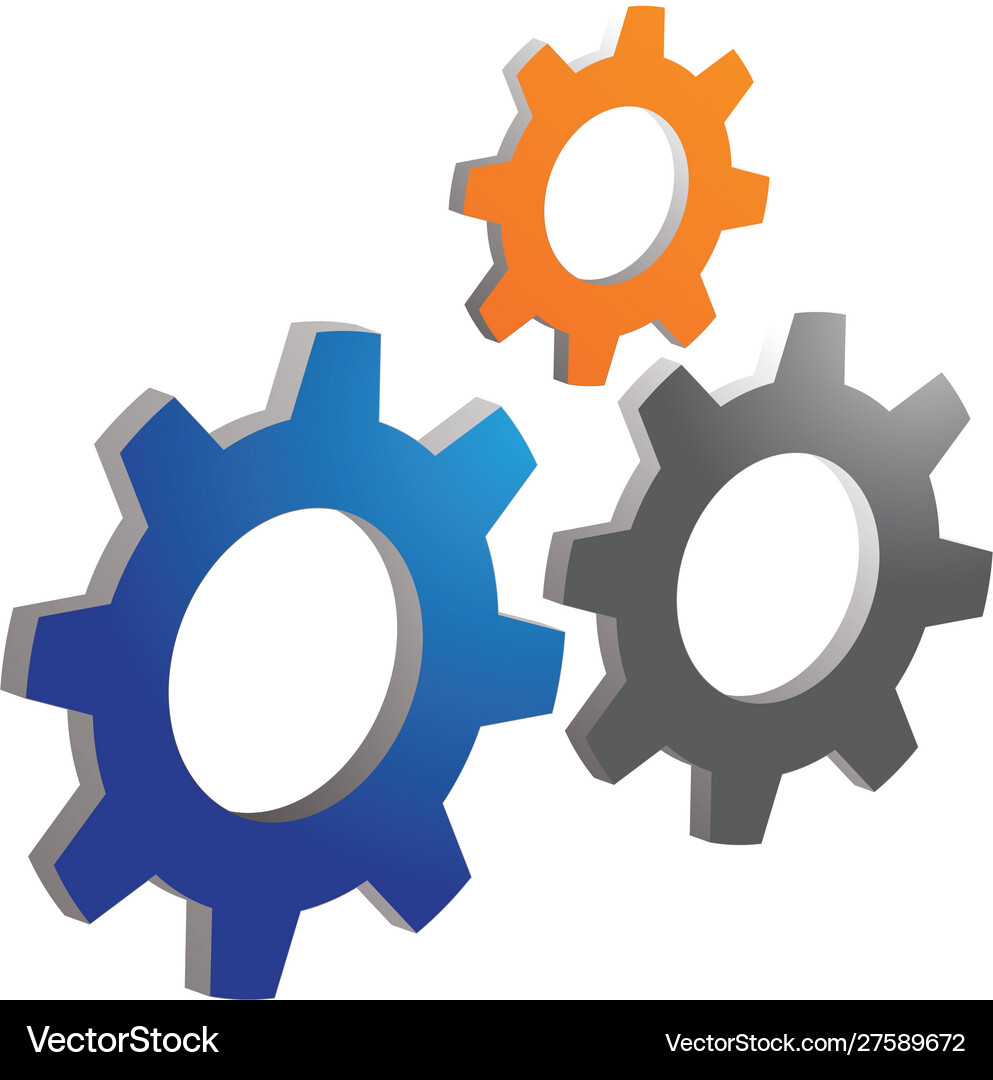 Gear logo template icon Royalty Free Vector Image