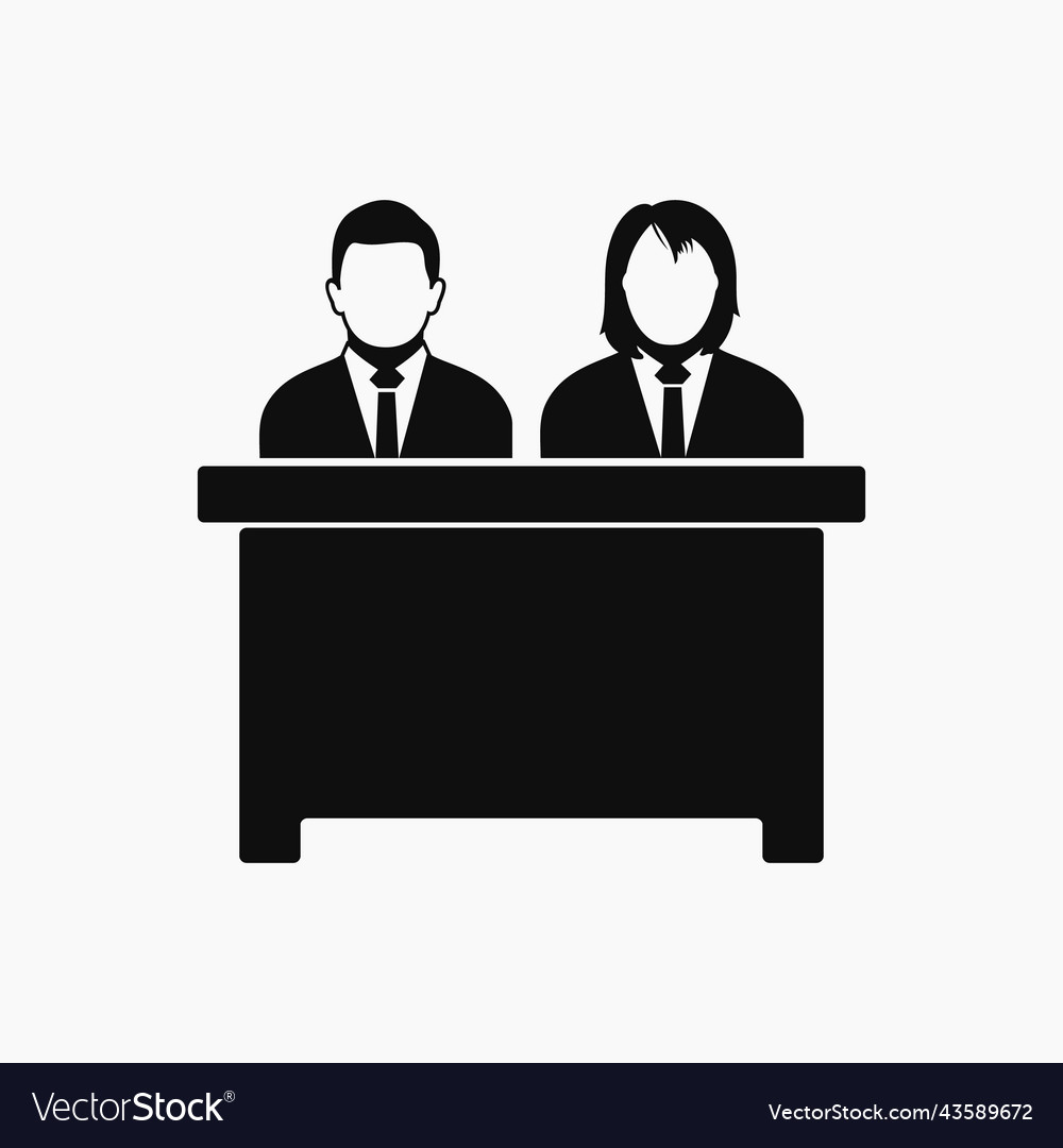 Interview panel icon flat style eps Royalty Free Vector