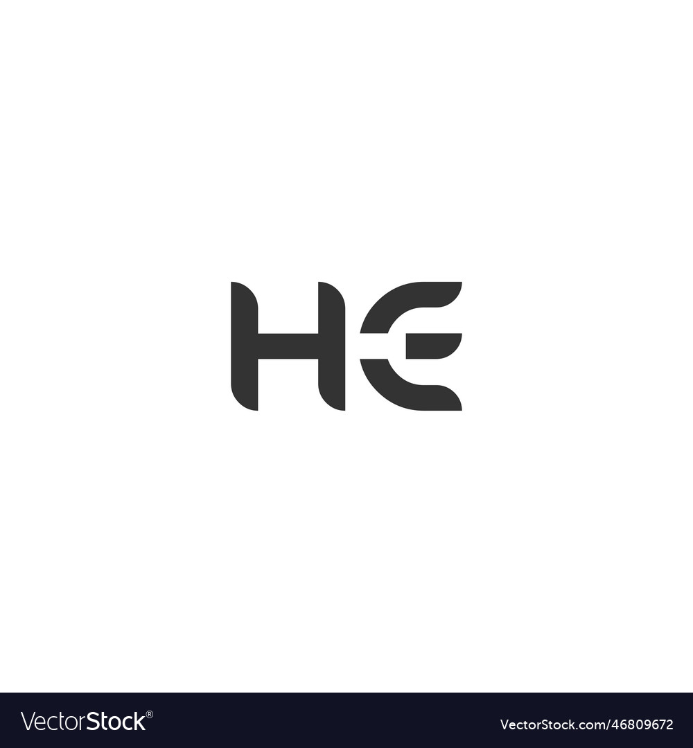 Letter he logo design linked template Royalty Free Vector Letter he logo design linked template Royalty Free Vector