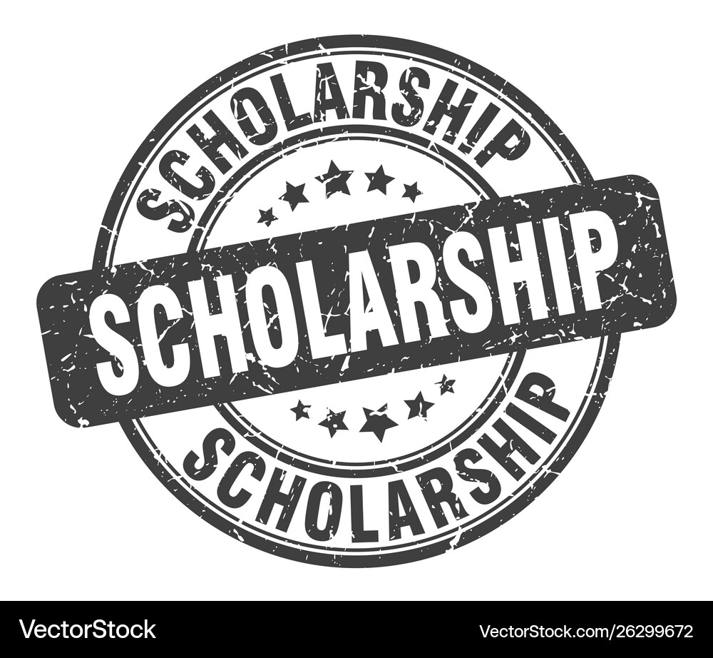 Scholarship stamp round grunge sign Royalty Free Vector