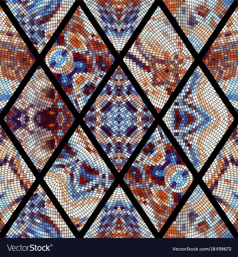 Seamless mosaic pattern Royalty Free Vector Image