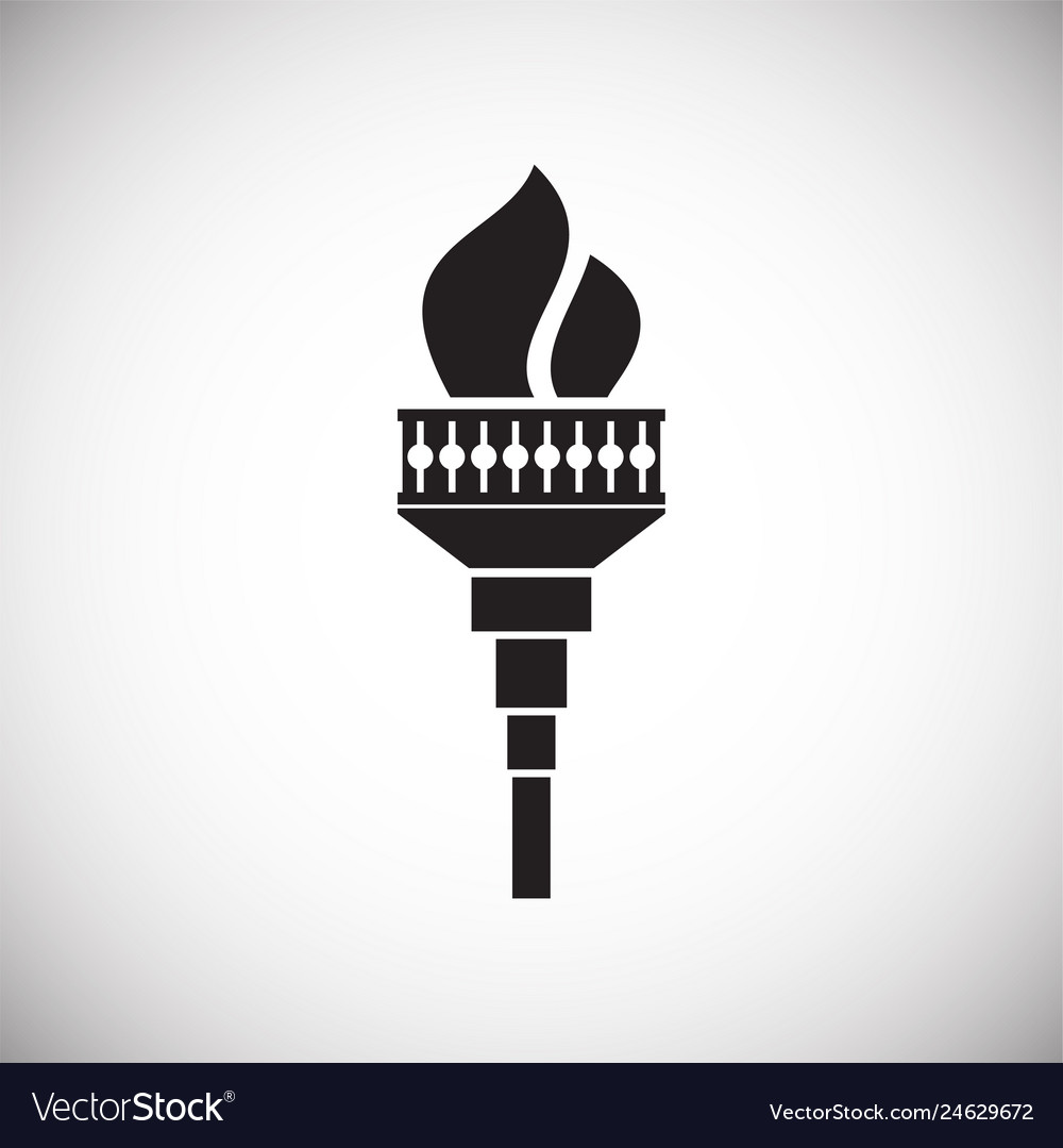 Torch icon on background for graphic and web Vector Image